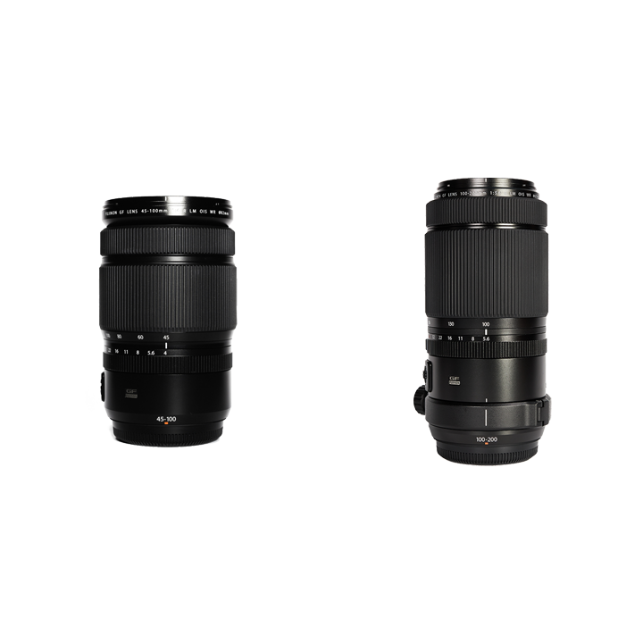 レンタル - FUJIFILM Gマウントズームレンズ2本セット(標準 + 望遠) GF45-100mmF4 R LM OIS WR ...